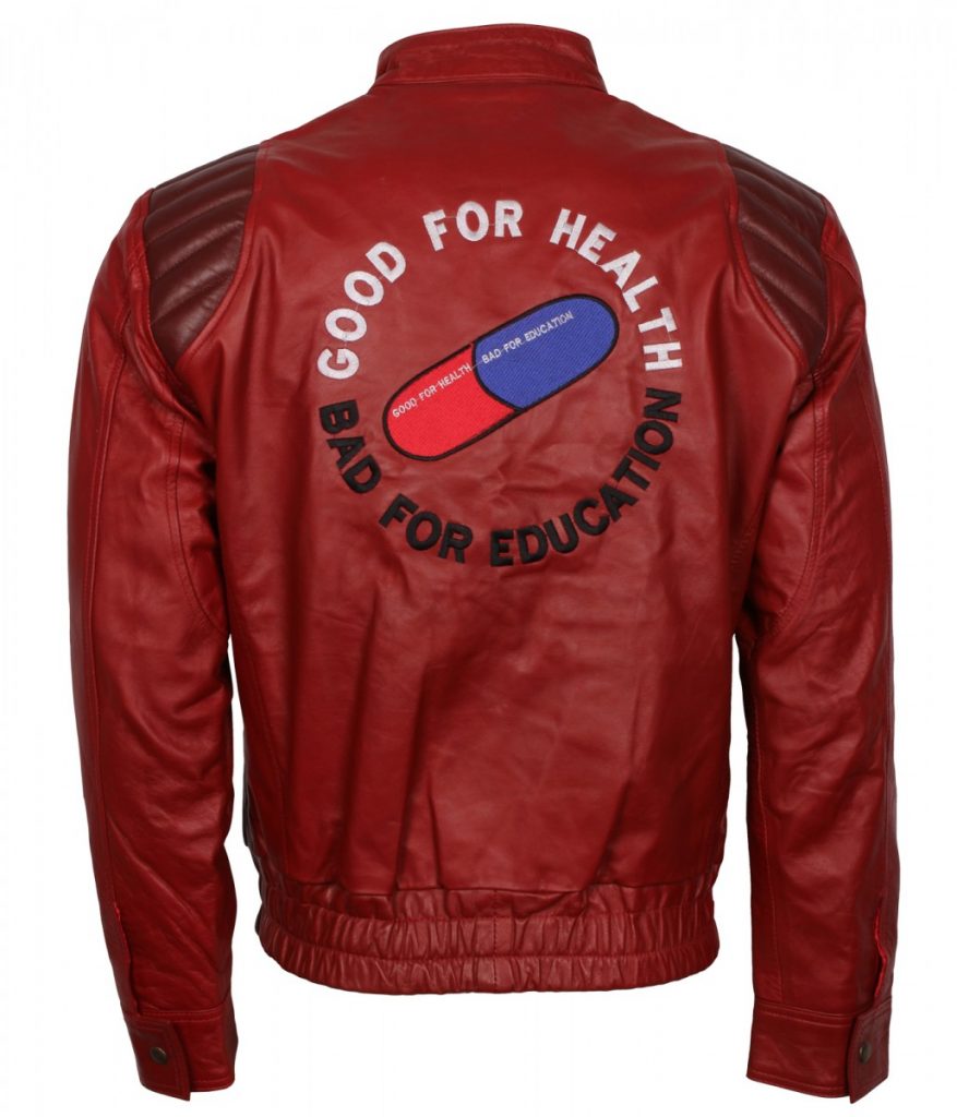 Akira Kanada Men Red Leather Jacket - Stinson Leathers