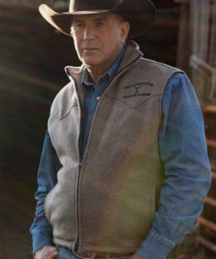 Kevin Costner Yellowstone S03 Brown Vest