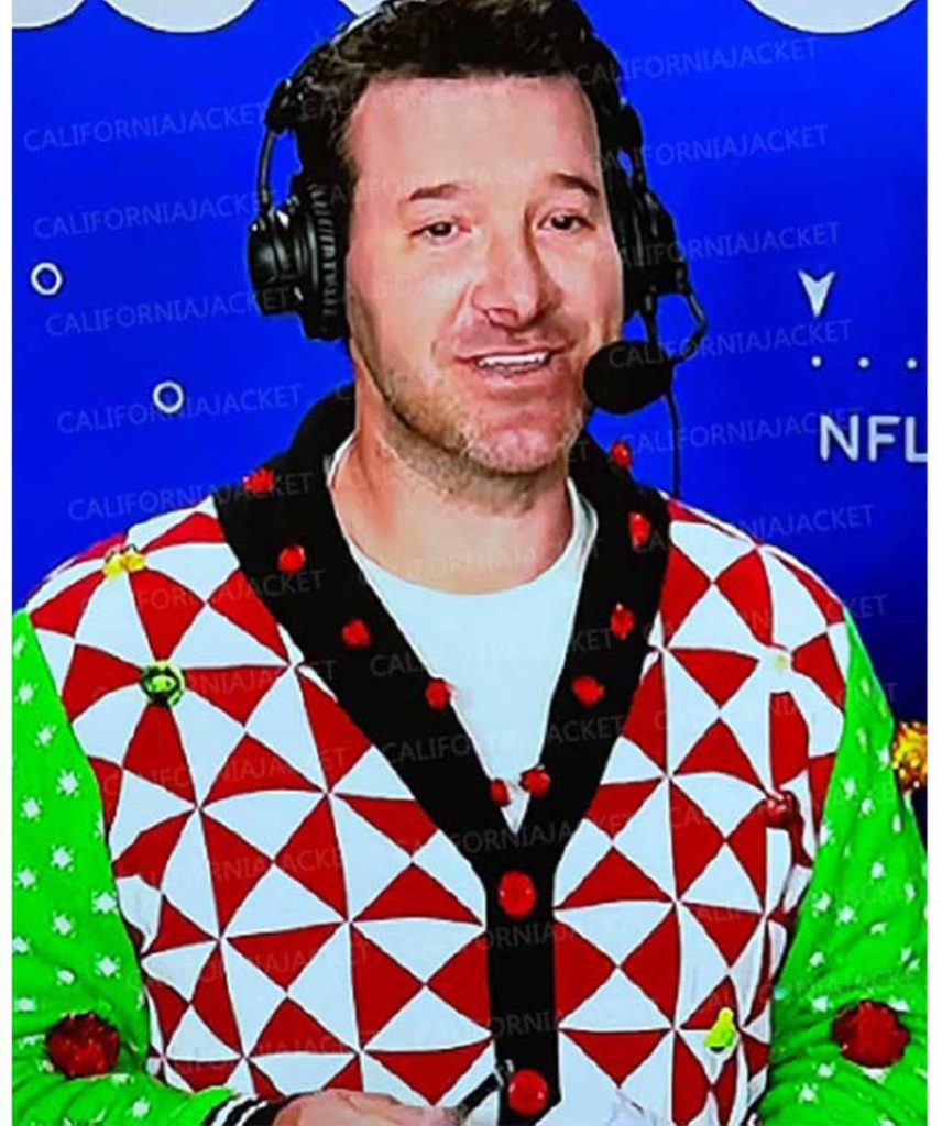 Tony Romo Christmas Green Ugly Sweater - Stinson Leathers