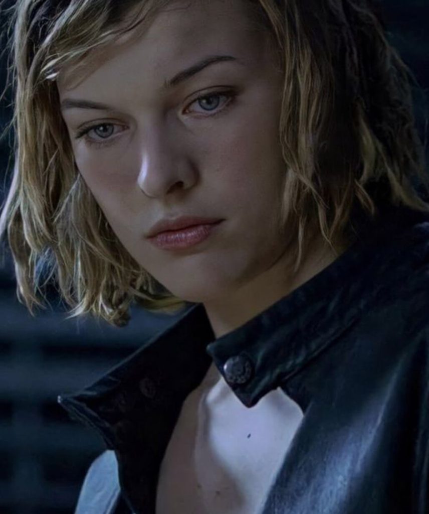 Alice Resident Evil Black Leather Jacket