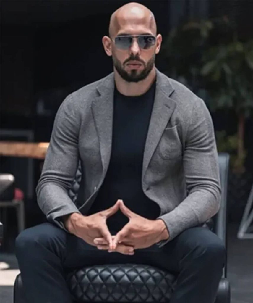 Andrew Tate Grey Wool Blazer