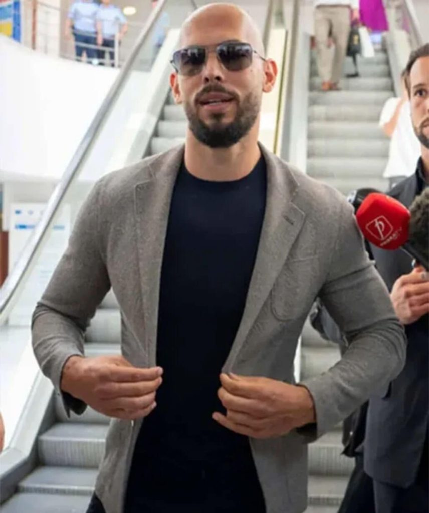 Andrew Tate Grey Wool Blazer