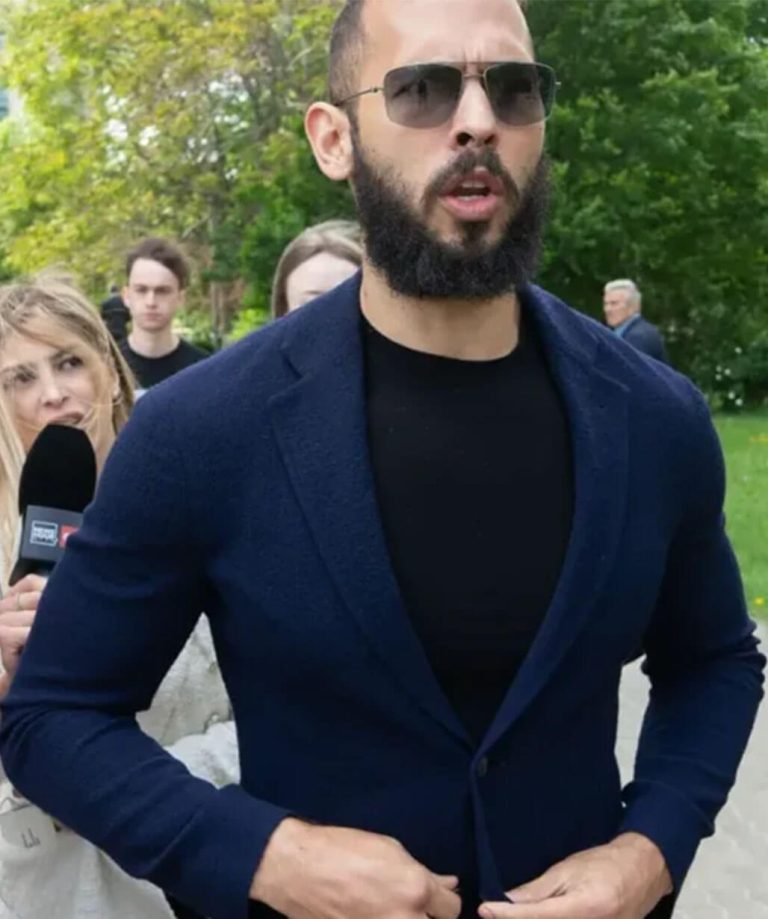 Andrew Tate Top G Blue Wool Blazer