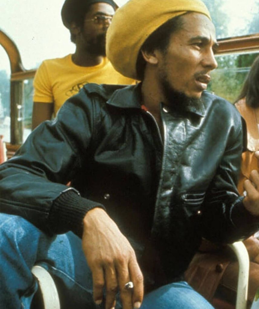 Bob Marley Black Leather Jacket