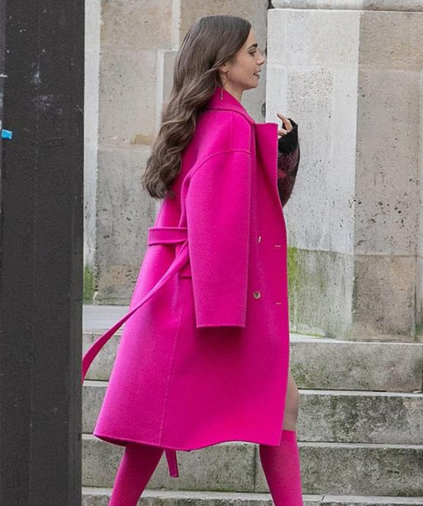 Emily In Paris Emily Cooper Pink Coat