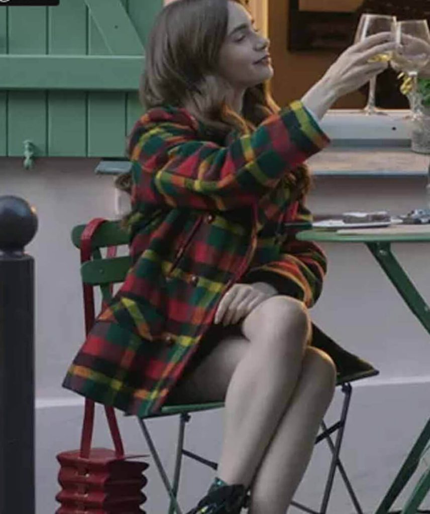 Emily In Paris S1 Emily Cooper Checkered Coat