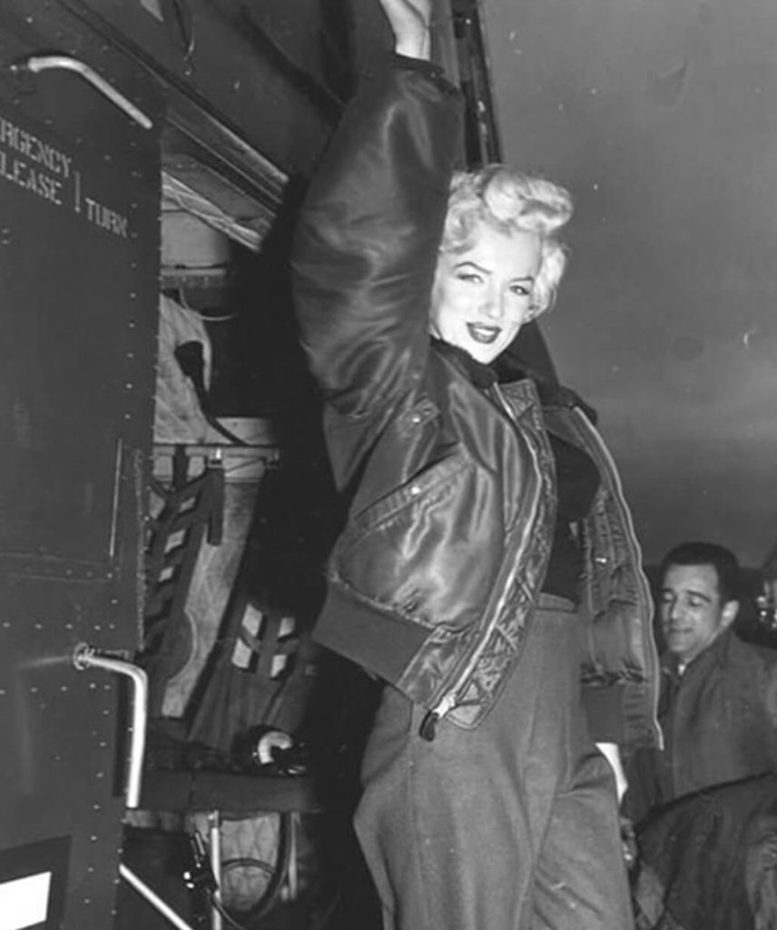 Marilyn Monroe Black Leather Jacket