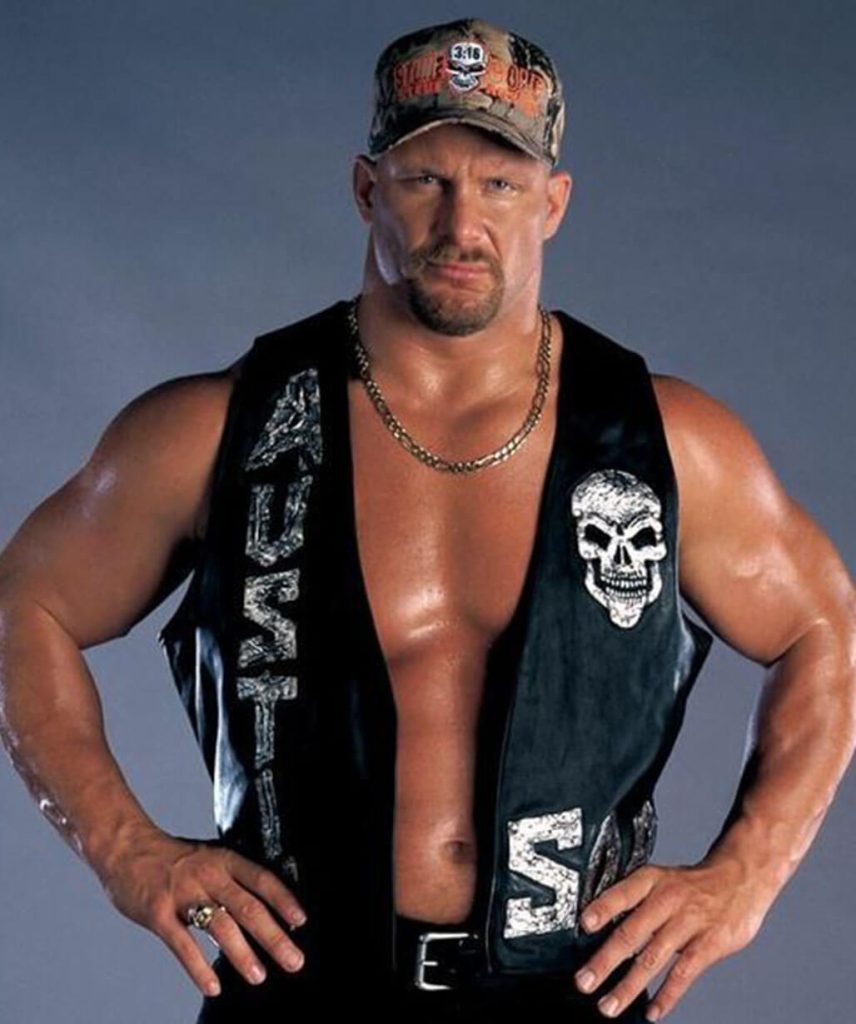 Stone Cold Steve Austin Black Skull Leather Vest