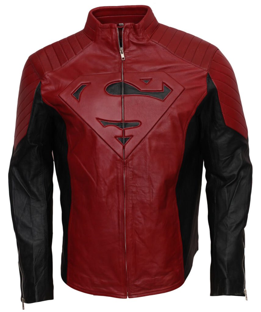 Superman Smallvile Red & Black Leather Jacket