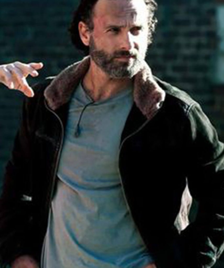 The Walking Dead S5 Rick Grimes Suede Leather Jacket