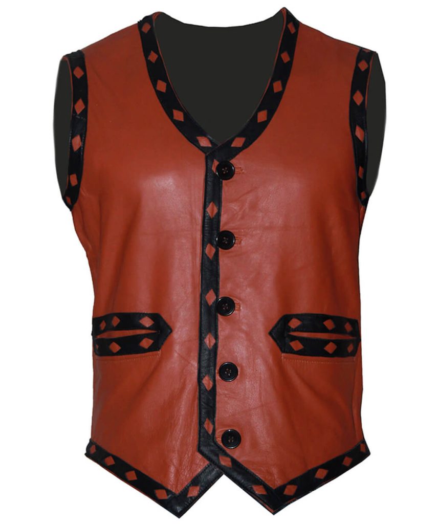 Brian Geraghty 1923 Zane Davis Brown Leather Vest