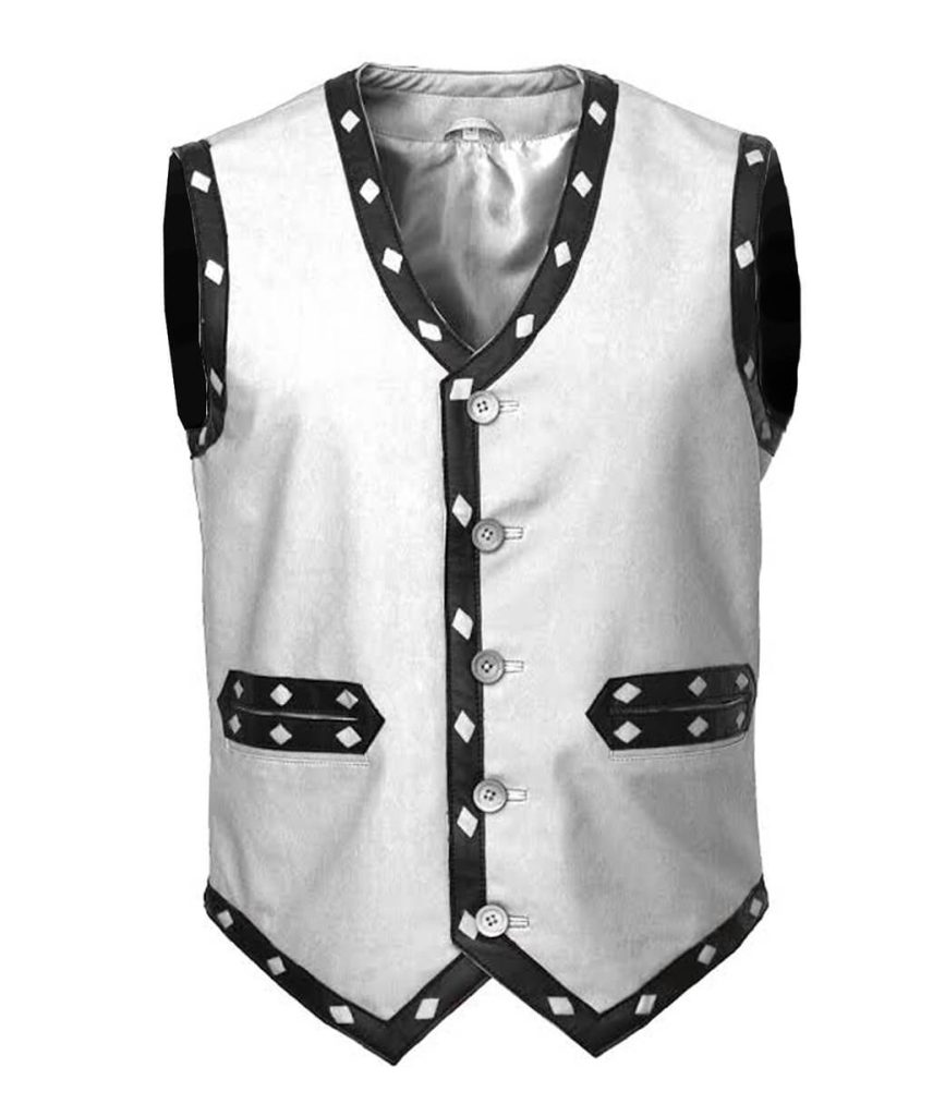 The Warriors Michael Beck Swan White Leather Vest