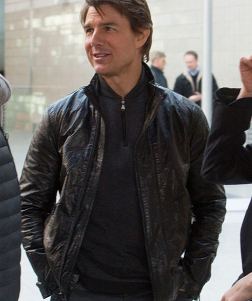 Tom Cruise Mission Impossible Black Leather Jacket