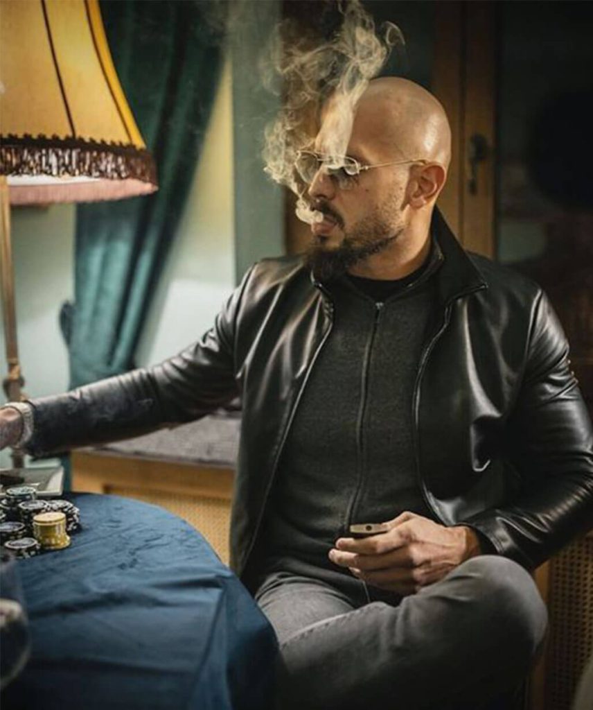 Top G Andrew Tate Black Leather Jacket