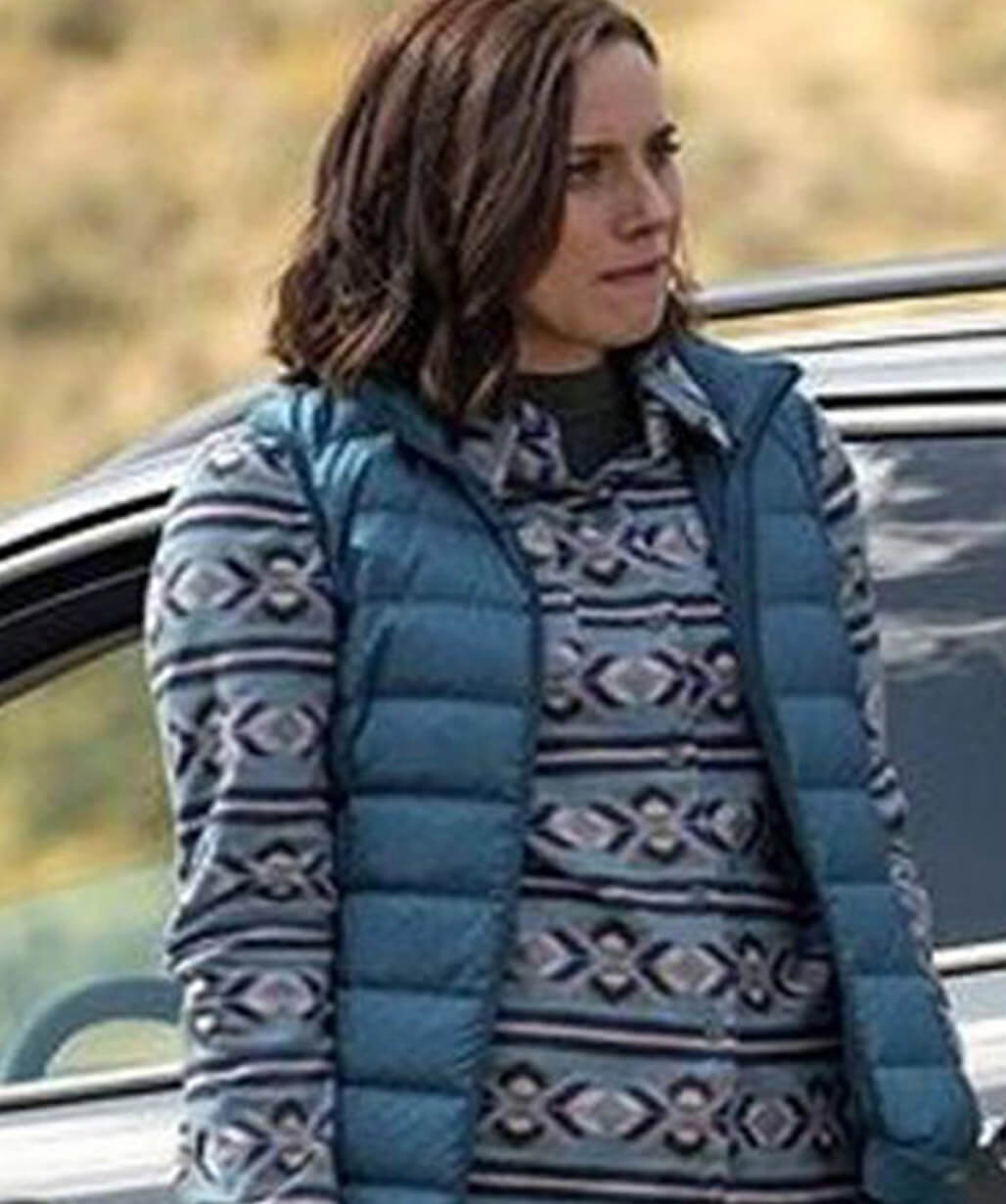 Wendy Moniz Yellowstone Governor Lynelle Perry Puffer Vest