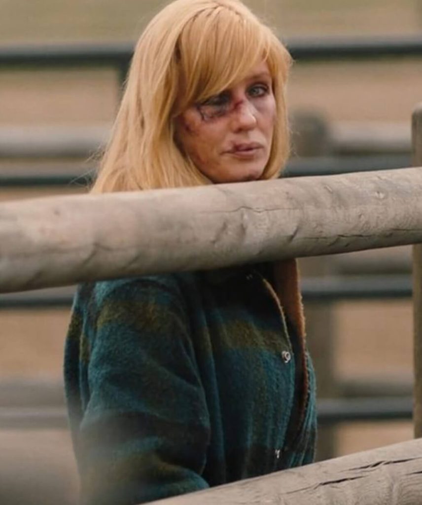 Yellowstone Beth Dutton Blue Flannel Jacket