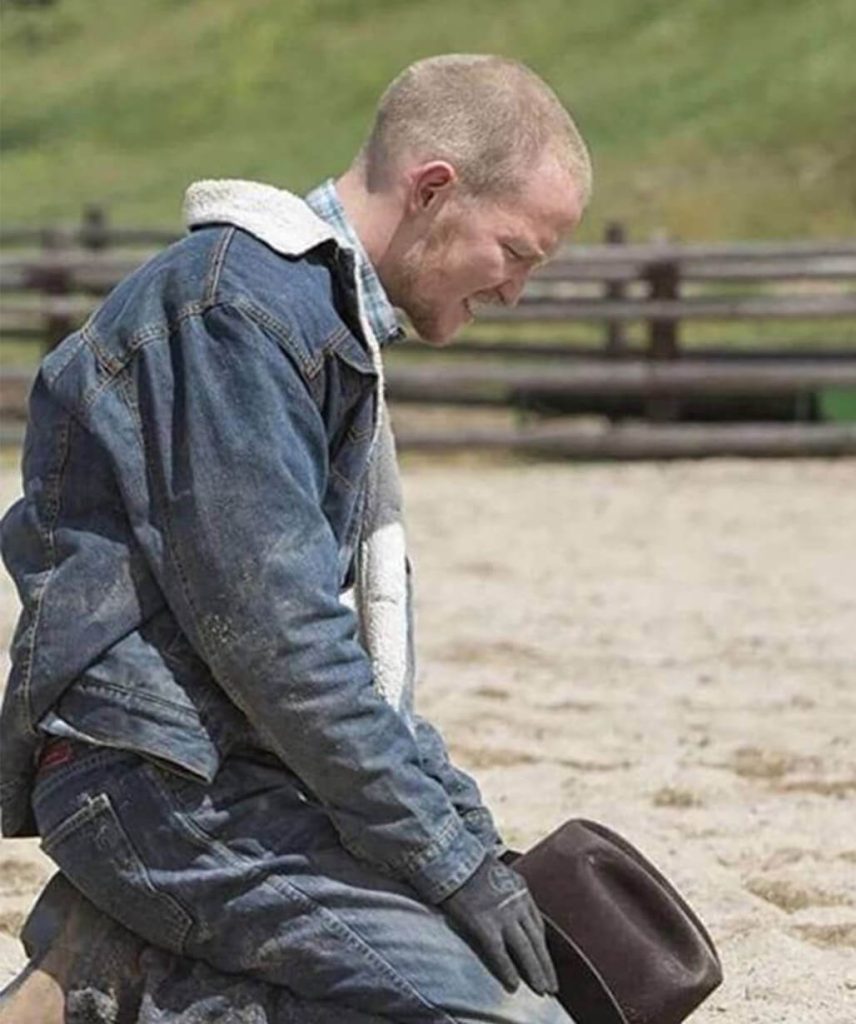 Yellowstone Jimmy Hurdstrom Jefferson White Blue Denim Jacket