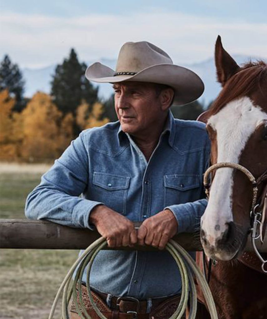 Yellowstone John Dutton Blue Denim Shirt