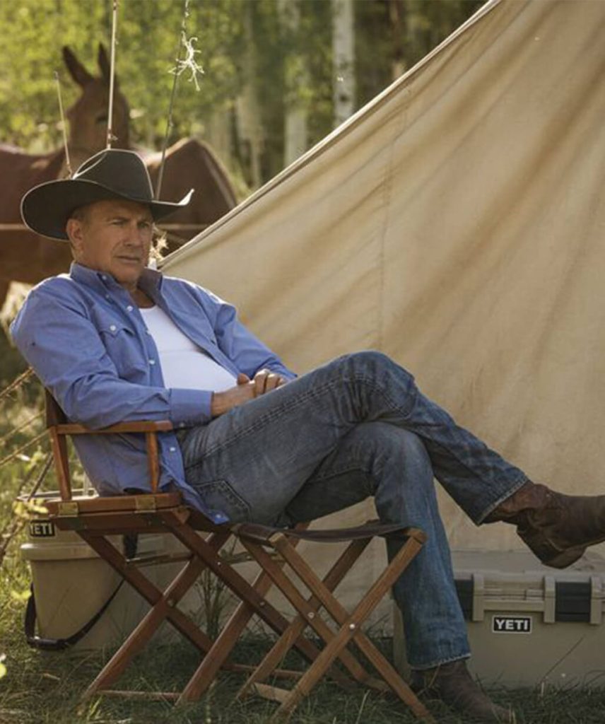 Yellowstone John Dutton Blue Shirt