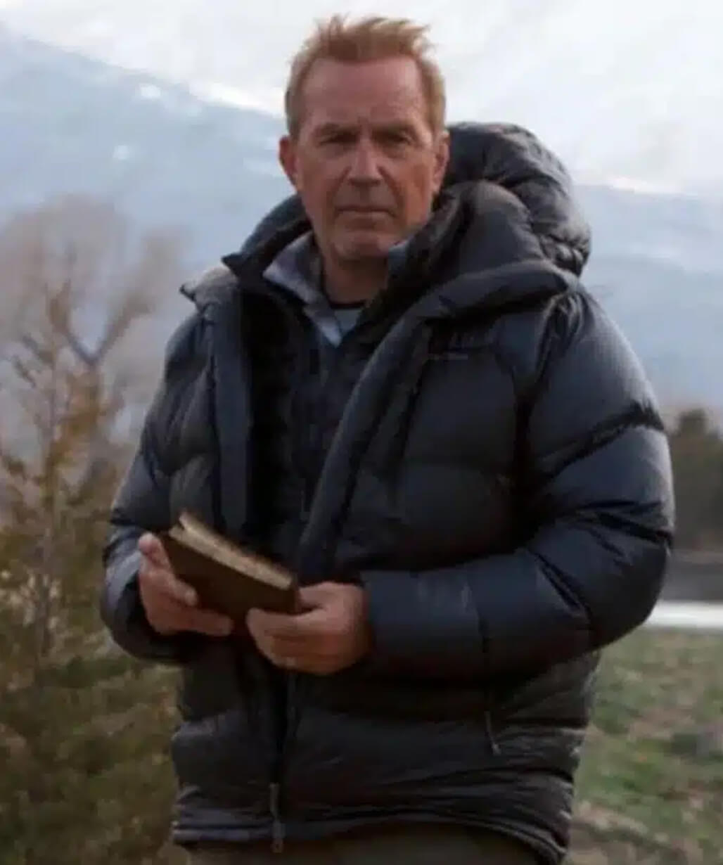 Yellowstone John Dutton Kevin Costner Black Puffer Jacket