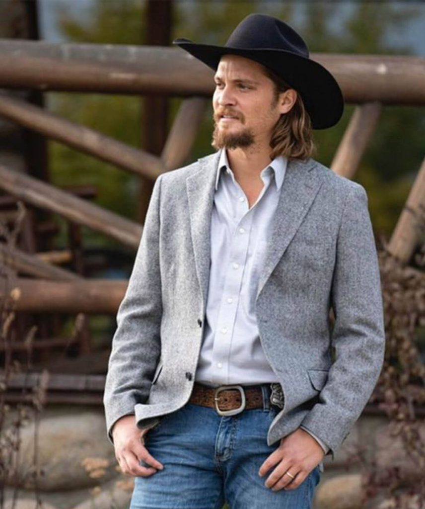 Yellowstone Kayce Dutton Luke Grimes Grey Blazer