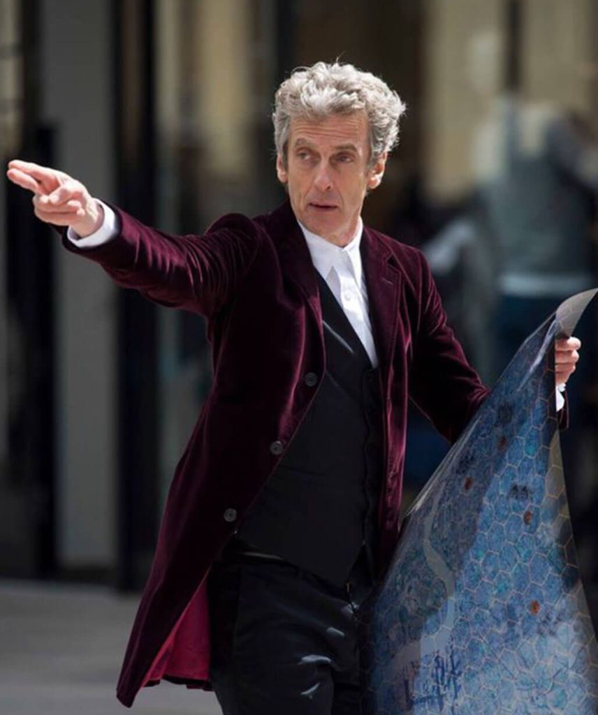 12th Doctor Doctor Who Velvet Maroon Coat