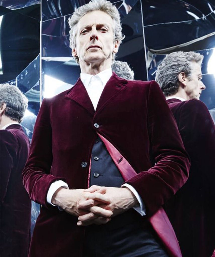 12th Doctor Doctor Who Velvet Maroon Coat