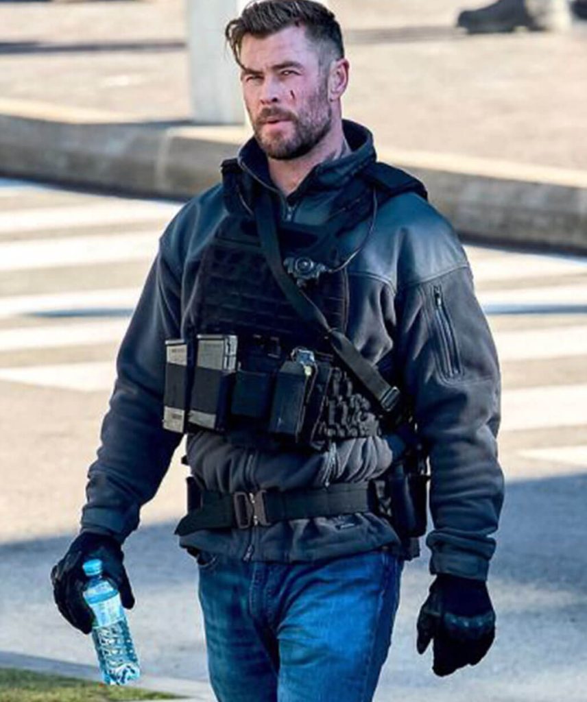 Chris Hemsworth Extraction 2 Grey Cotton Jacket