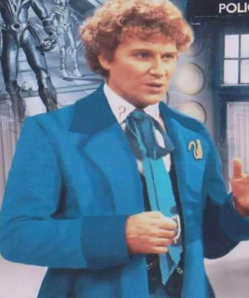 Colin Baker Doctor Who Sixth Doctor Blue Wool Coat