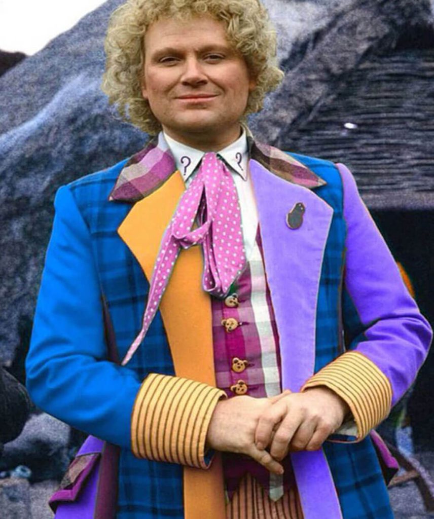 Colin Baker Sixth Doctor Doctor Who Blue Coat