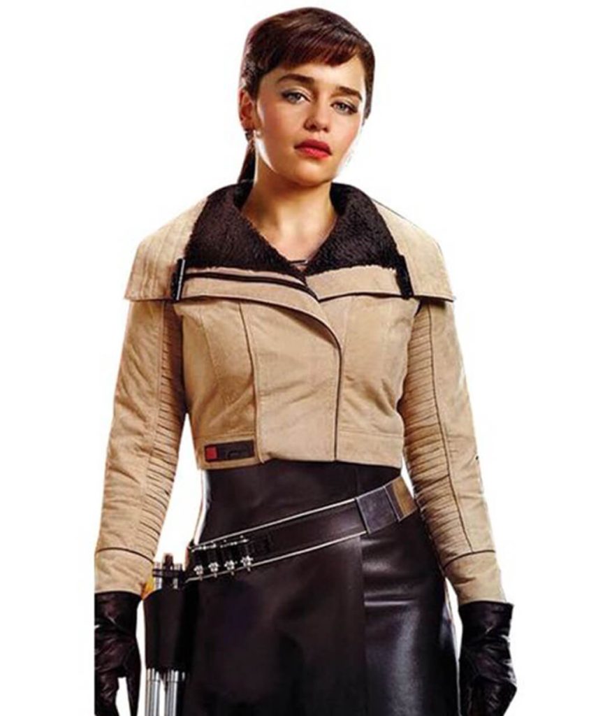 Solo A Star Wars Story Qira Emilia Clarke Beige Jacket