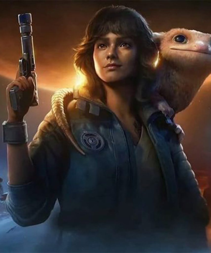 Star Wars Outlaws Kay Vess Blue Leather Jacket