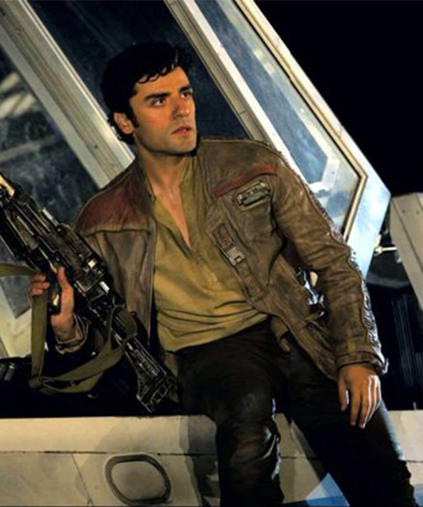 Star Wars: The Force Awakens Poe Dameron Brown Leather Jacket