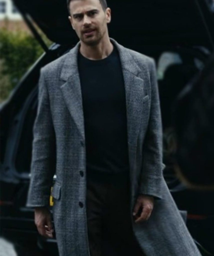 The Gentlemen Eddie Halstead Theo James Grey Plaid Coat