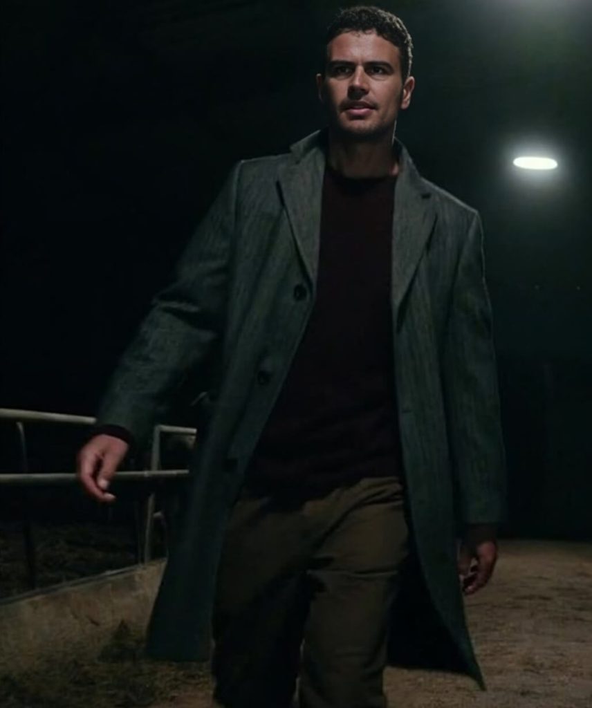 The Gentlemen Eddie Halstead Theo James Grey Plaid Coat
