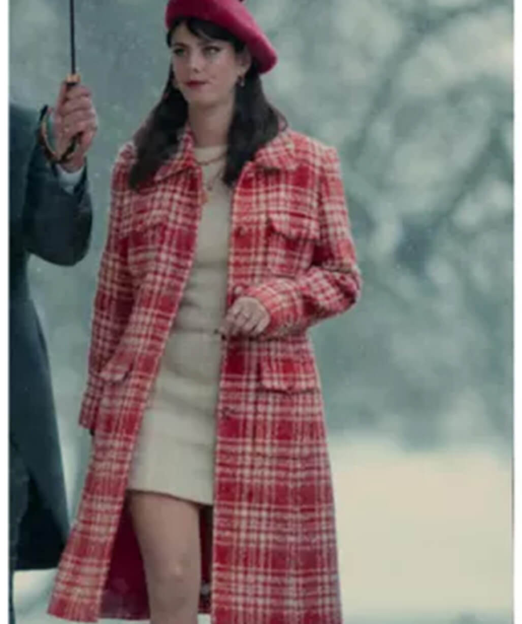 The Gentlemen Susie Glass Kaya Scodelario Plaid Wool Coat