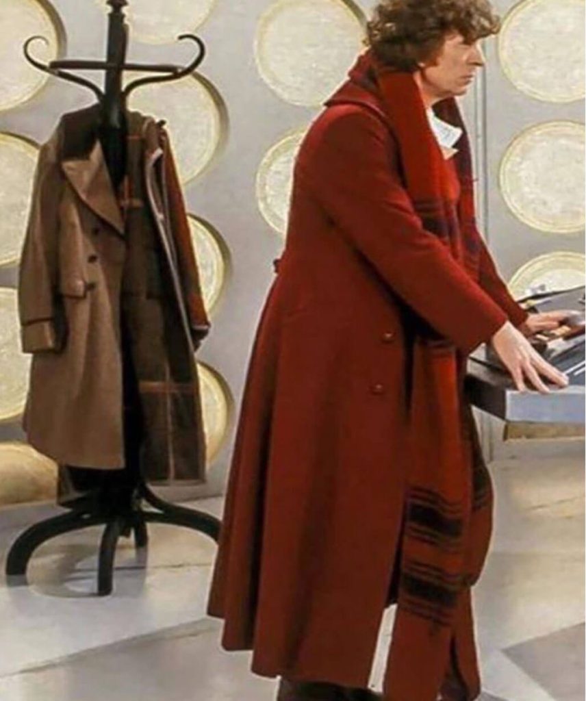 Tom Baker Doctor Who Fourth Doctor Red Wool Coat