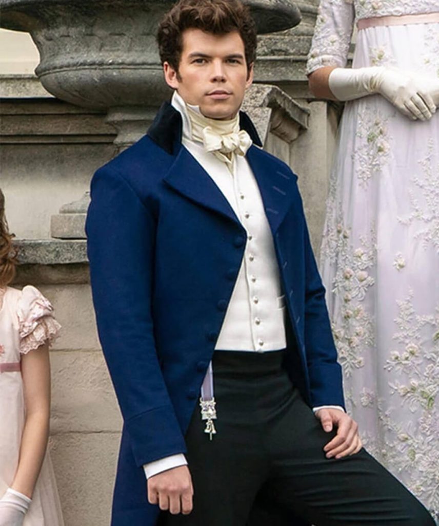 Bridgerton Colin Bridgerton Blue Trench Coat