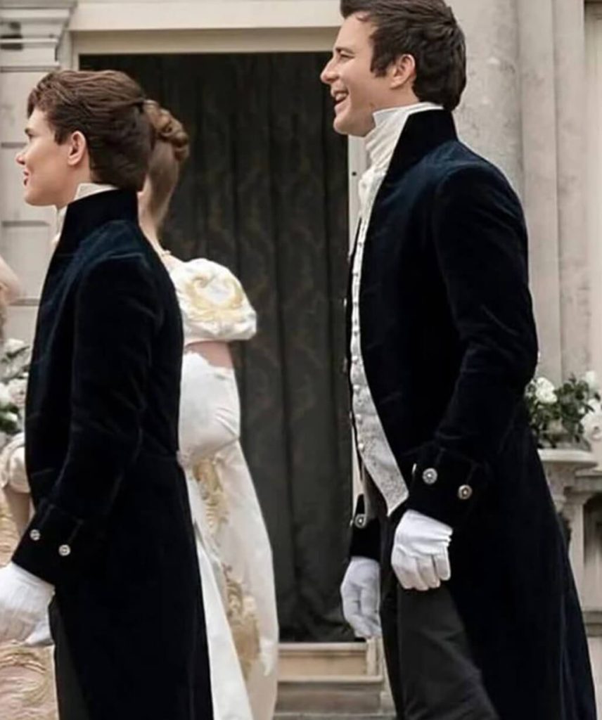 Bridgerton Lord Anthony Bridgerton Black Velvet Coat