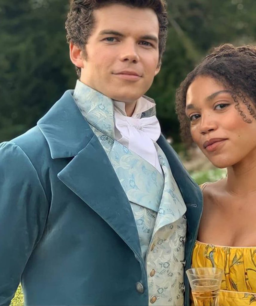 Bridgerton S3 Colin Bridgerton Blue Wool Coat