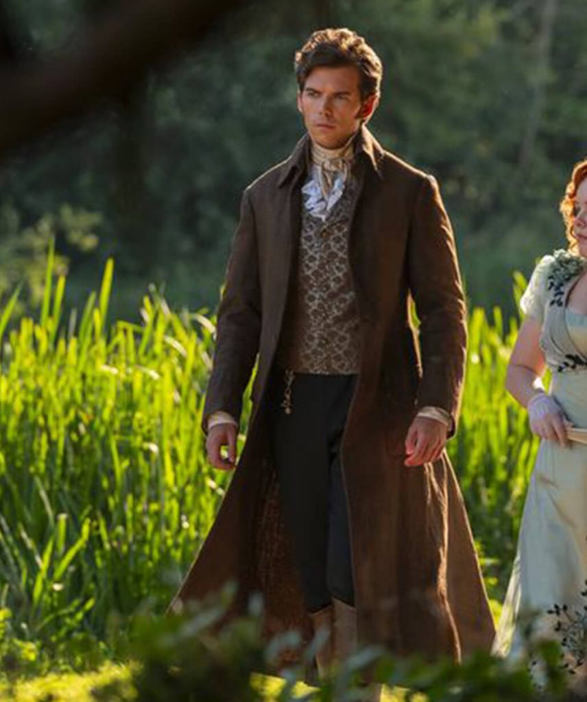 Bridgerton S3 Colin Bridgerton Brown Cotton Coat