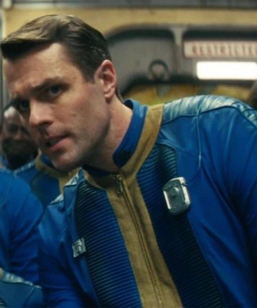 Chet Fallout 2024 Dave Register Blue Leather Jacket