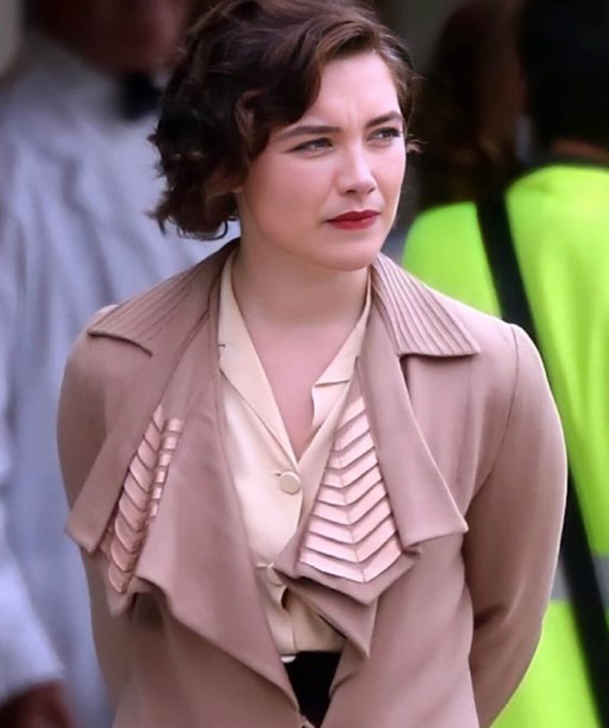 Jean Tatlock Oppenheimer Florence Pugh Wool Coat