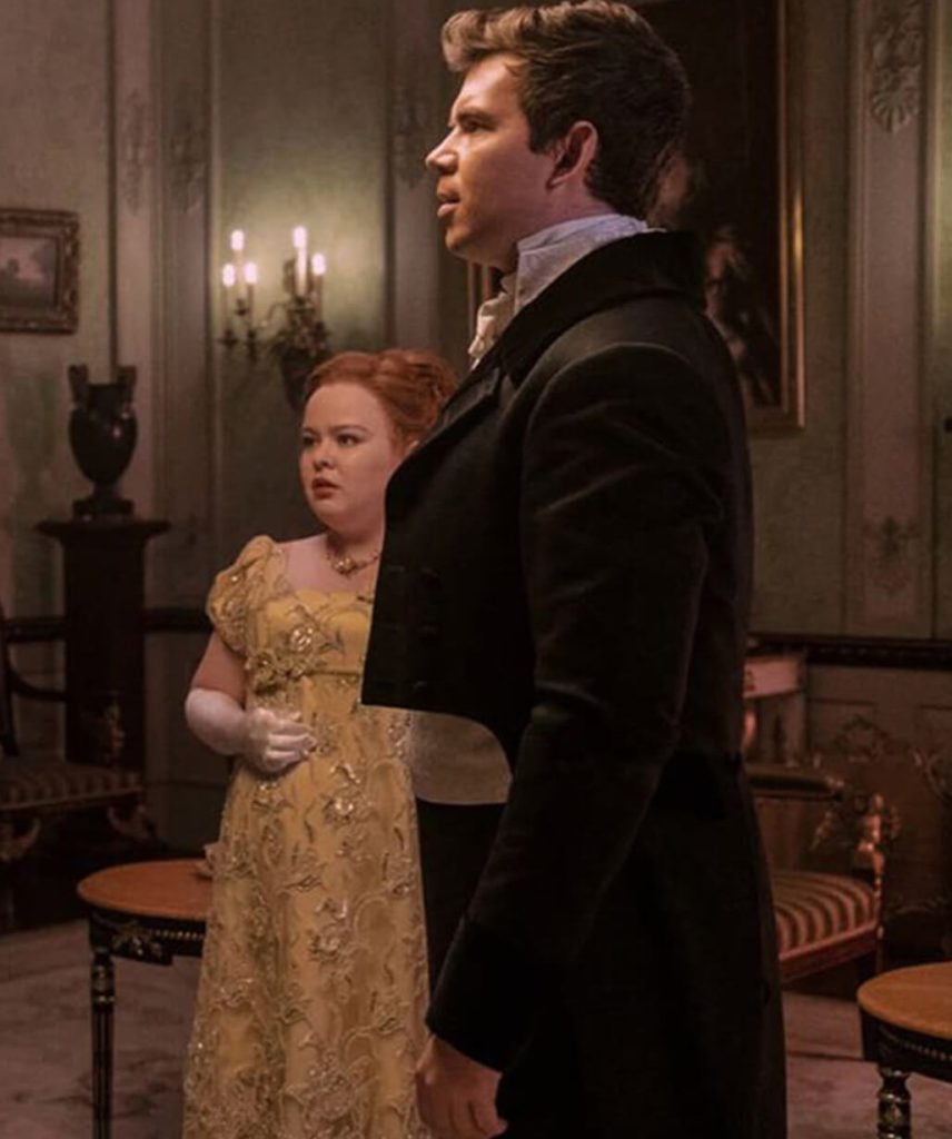 Luke Newton Bridgerton Colin Bridgerton Black Tailcoat