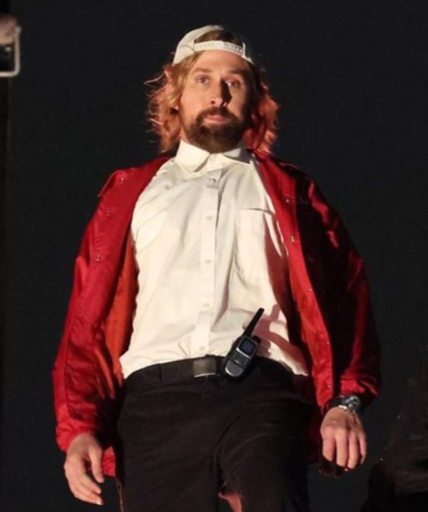 The Fall Guy 2024 Ryan Gosling Red Parachute Jacket
