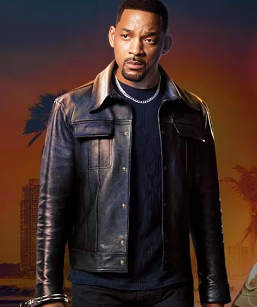 Will Smith Bad Boys: Ride or Die Detective Mike Lowrey Black Leather Jacket