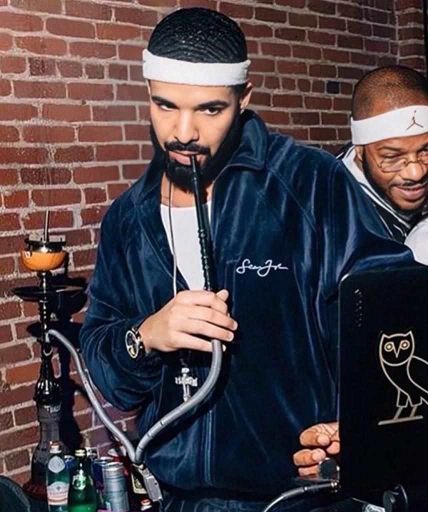 Drake Champagne Papi Blue Velvet Tracksuit