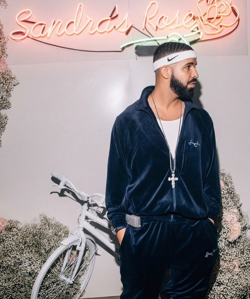 Drake Champagne Papi Blue Velvet Tracksuit