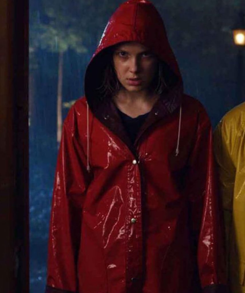 Eleven Stranger Things Red PU Leather Coat