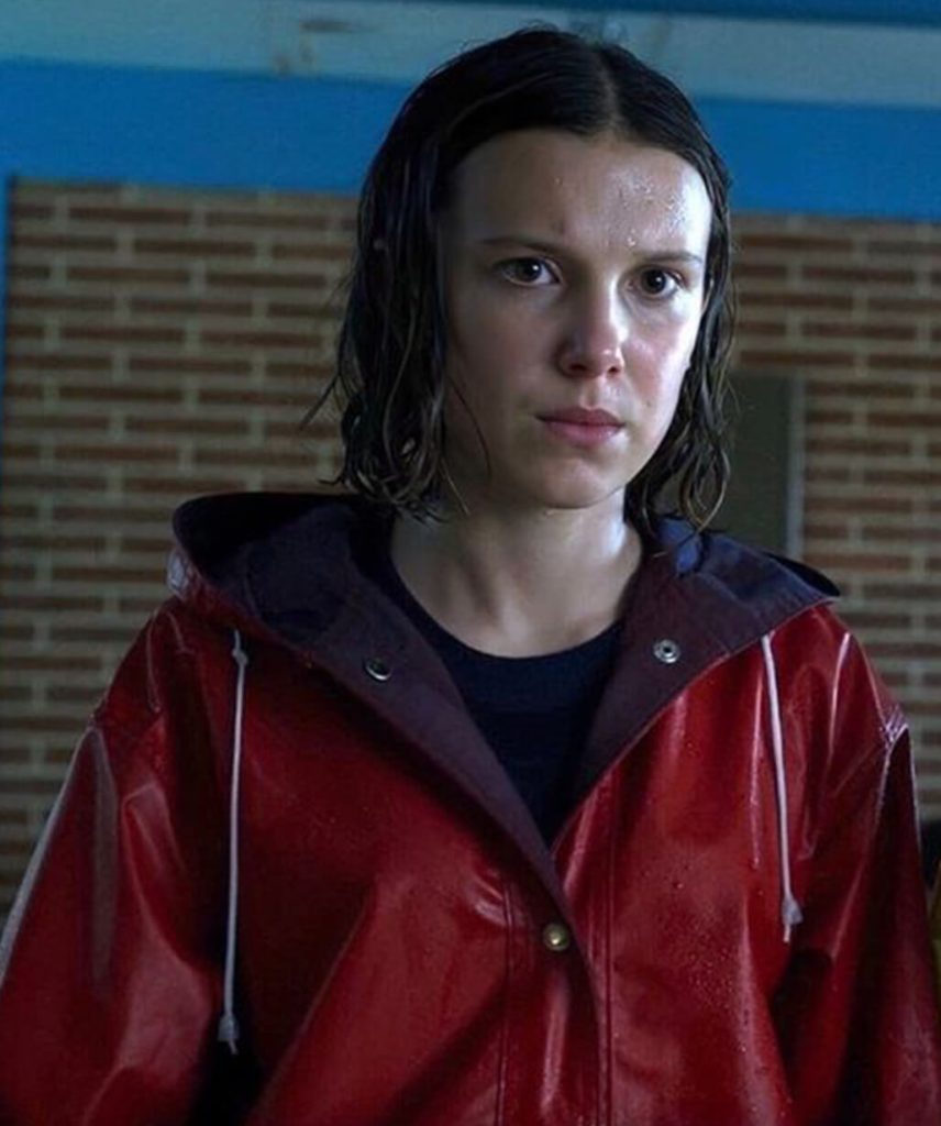Eleven Stranger Things Red PU Leather Coat